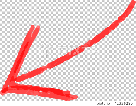 Red doodle writing pencil arrow - Stock Illustration [41336280] - PIXTA