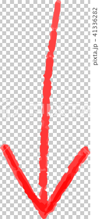Red doodle writing pencil arrow - Stock Illustration [41336282] - PIXTA