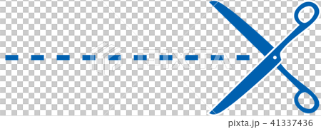 Scissors cut hair salon tear off line - Stock Illustration [41337436 ...