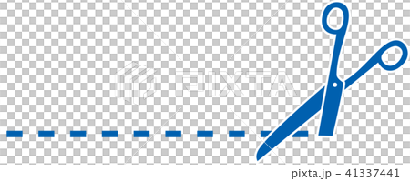 Scissors cut hair salon tear off line - Stock Illustration [41337441 ...