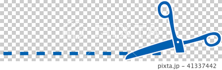 Scissors cut hair salon tear off line - Stock Illustration [41337442 ...