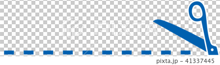 Scissors cut hair salon tear off line - Stock Illustration [41337445 ...