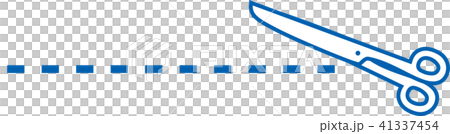 Scissors cut hair salon tear off line - Stock Illustration [41337454 ...