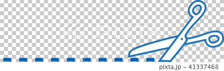 Scissors cut hair salon tear off line - Stock Illustration [41337468 ...