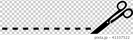 Scissors cut hair salon tear off line - Stock Illustration [41337522 ...