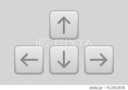 Arrows keypad. Gray UI elementsのイラスト素材 [41381938] - PIXTA