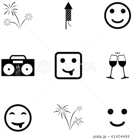 fun icon setのイラスト素材 [41424493] - PIXTA