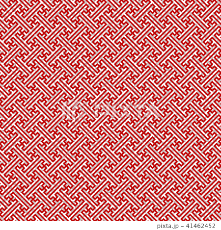 Saji style pattern white red - Stock Illustration [41462452] - PIXTA