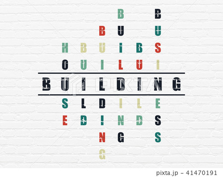 Construction concept: Building in Crossword Puzzleのイラスト素材 [41470191 ...