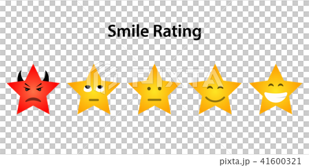 Set 5 faces scale - smile neutral sad - Stock Illustration [41600321 ...