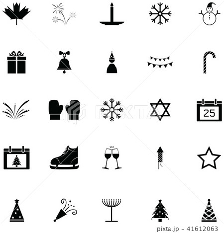 christmas icon setのイラスト素材 [41612063] - PIXTA
