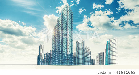 City scene 3d renderingのイラスト素材 [41631665] - PIXTA