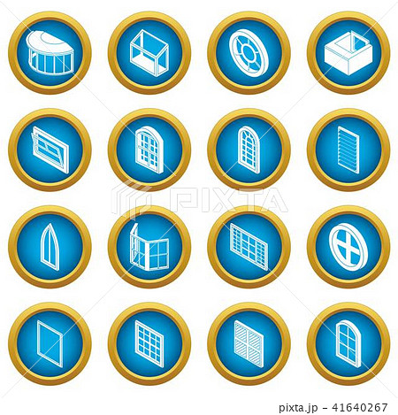 Window forms icons set, simple styleのイラスト素材 [41640267] - PIXTA