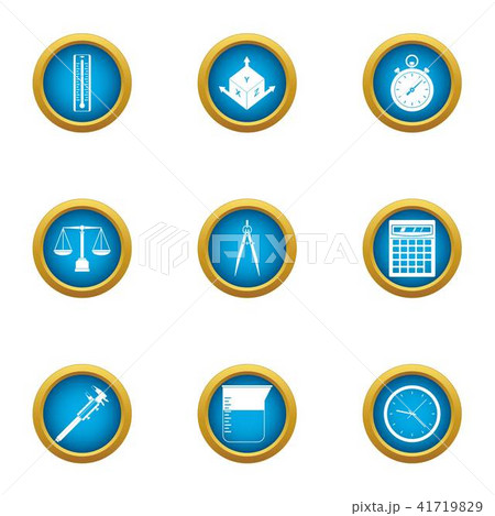 Engine room icons set, flat styleのイラスト素材 [41719829] - PIXTA
