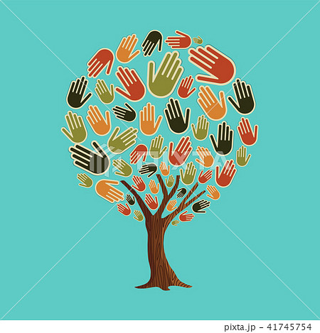 Helping Hands Tree Clip Art