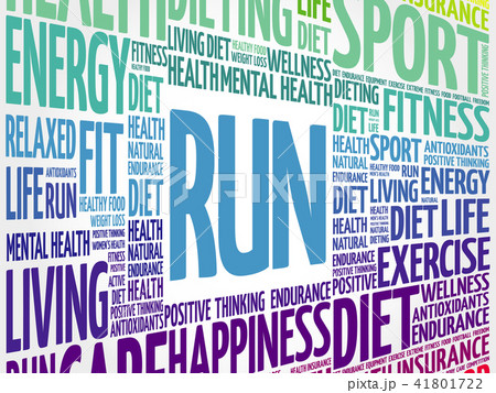RUN word cloud collageのイラスト素材 [41801722] - PIXTA