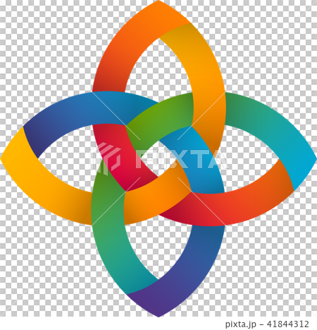 multicolor gradient abstract intertwining symbol-插圖素材 [41844312] - PIXTA圖庫