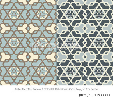 Retro Seamless Pattern 2 color set backgroundのイラスト素材 [41933343] - PIXTA