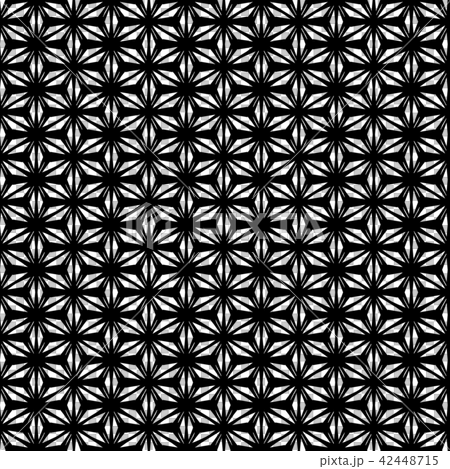 Japanese pattern hemp leaf pattern - Stock Illustration [42448715] - PIXTA