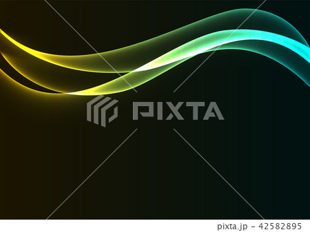 yellow blue flame curve layer abstract backgroundのイラスト素材 [42582895] - PIXTA
