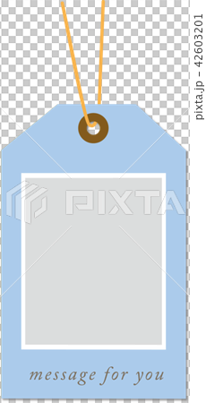 Tag plate light blue - Stock Illustration [42603201] - PIXTA