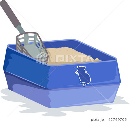 Cat Sand Box Illustrationのイラスト素材 [42749706] - PIXTA