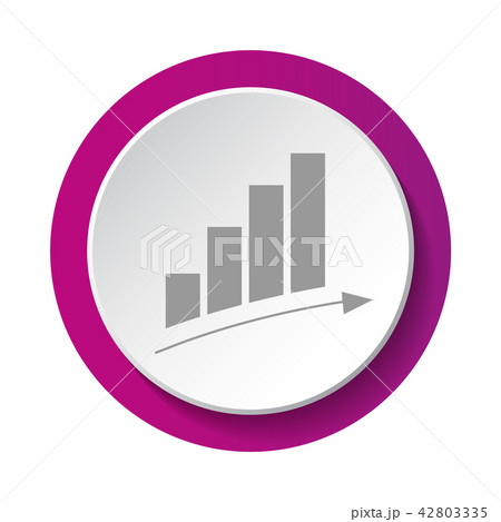 Graph increase - 3d button on background. Vector.のイラスト素材 [42803335] - PIXTA