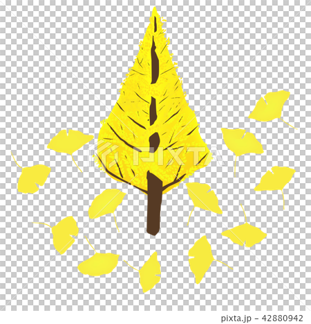 Ginkgo tree cutting illustration cut - Stock Illustration [42880942 ...