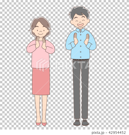 Clapping _ whole_body_ couple - Stock Illustration [42954452] - PIXTA