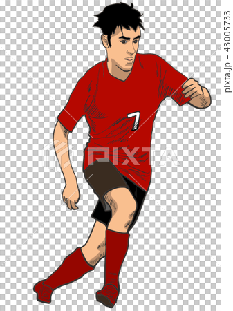Soccer player (red) 7 - Stock Illustration [43005733] - PIXTA