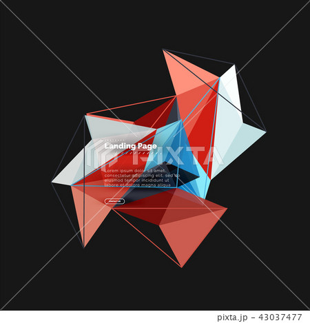 Vector 3d triangle abstract background,...のイラスト素材 [43037477] - PIXTA