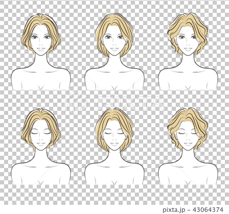 Hair style illustration - Stock Illustration [43064374] - PIXTA