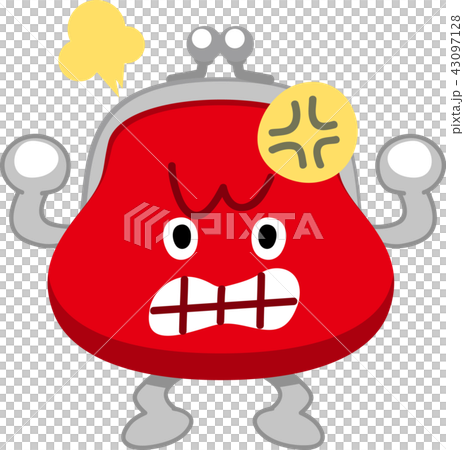 Angry wallet character - Stock Illustration [43097128] - PIXTA