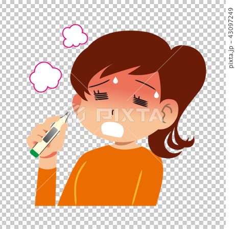 A woman with poor health - Stock Illustration [43097249] - PIXTA