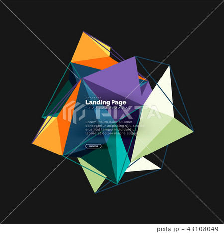 Vector 3d triangle abstract background,...のイラスト素材 [43108049] - PIXTA