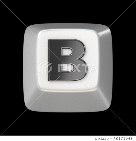 Computer keyboard key FONT. Letter B 3Dのイラスト素材 [43171943] - PIXTA