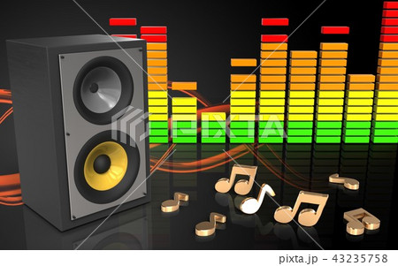 3d audio spectrum sound systemのイラスト素材 [43235758] - PIXTA