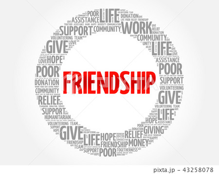 Friendship word cloud collageのイラスト素材 [43258078] - PIXTA