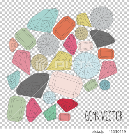 Full of glittery gems (no background) - Stock Illustration [43350639 ...