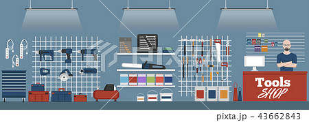 Tools shop banner with instrumentsのイラスト素材 [43662843] - PIXTA