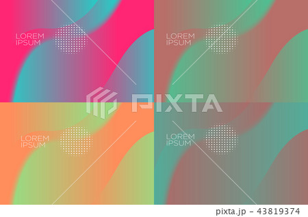 Smooth abstract colorful backgrounds set - eps10のイラスト素材 [43819374] - PIXTA