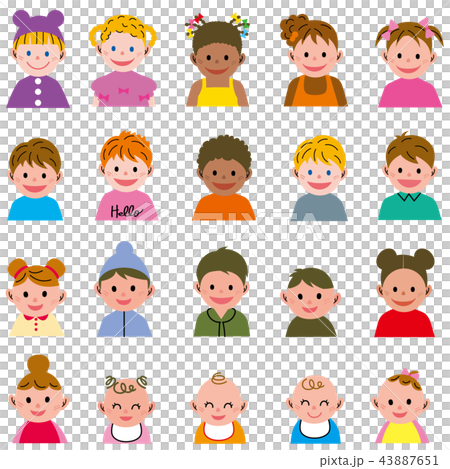 Child face icon - Stock Illustration [43887651] - PIXTA