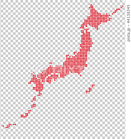 Red map of japan vector parts - Stock Illustration [44138345] - PIXTA