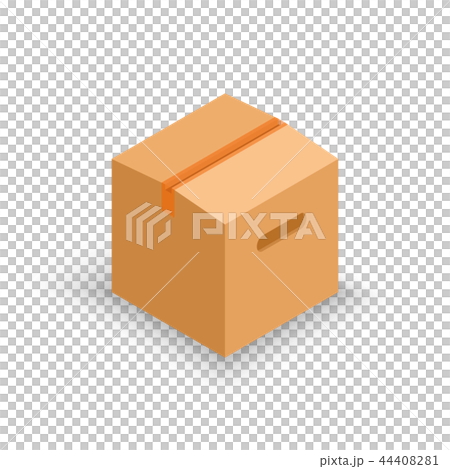 Big isometric cartoon box. - Stock Illustration [44408281] - PIXTA