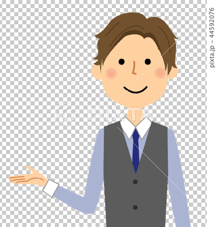 Young man explanation - Stock Illustration [44592076] - PIXTA