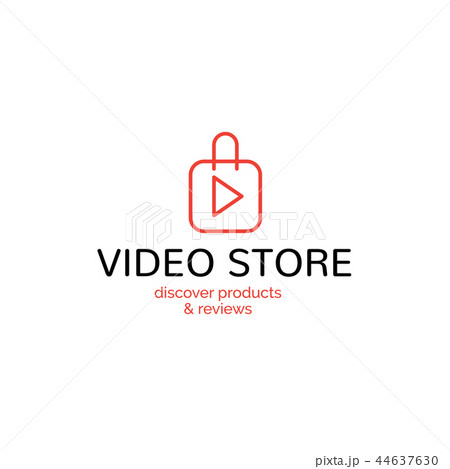 Video Store,review video blog shop emblem...のイラスト素材 [44637630] - PIXTA