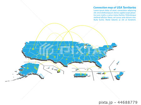 Modern of Map connections networkのイラスト素材 [44688779] - PIXTA