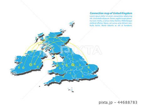 Modern of Map connections networkのイラスト素材 [44688783] - PIXTA