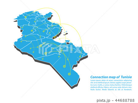 Modern of Map connections networkのイラスト素材 [44688788] - PIXTA