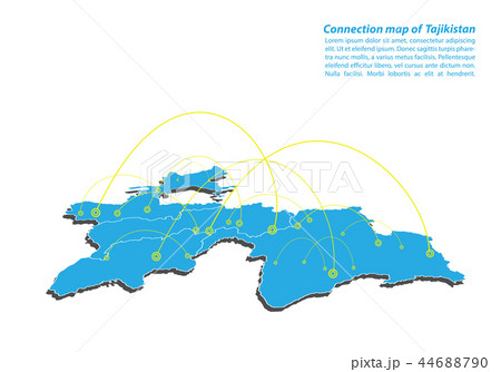 Modern of Map connections networkのイラスト素材 [44688790] - PIXTA